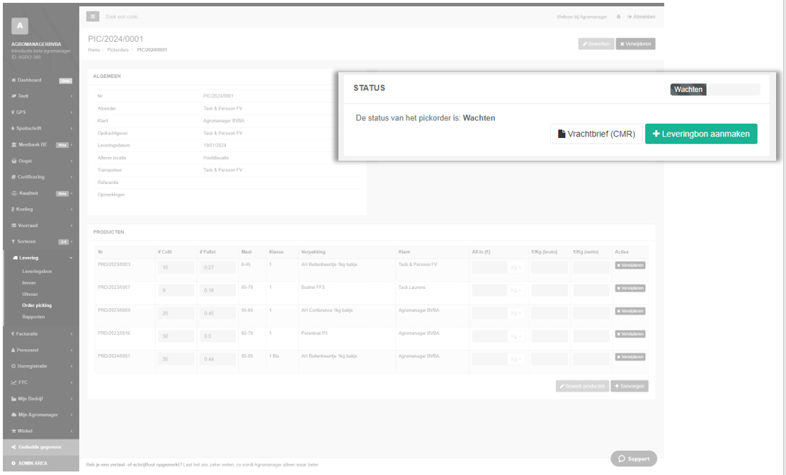 Hoe maak ik een orderpicking aan? – Agromanager