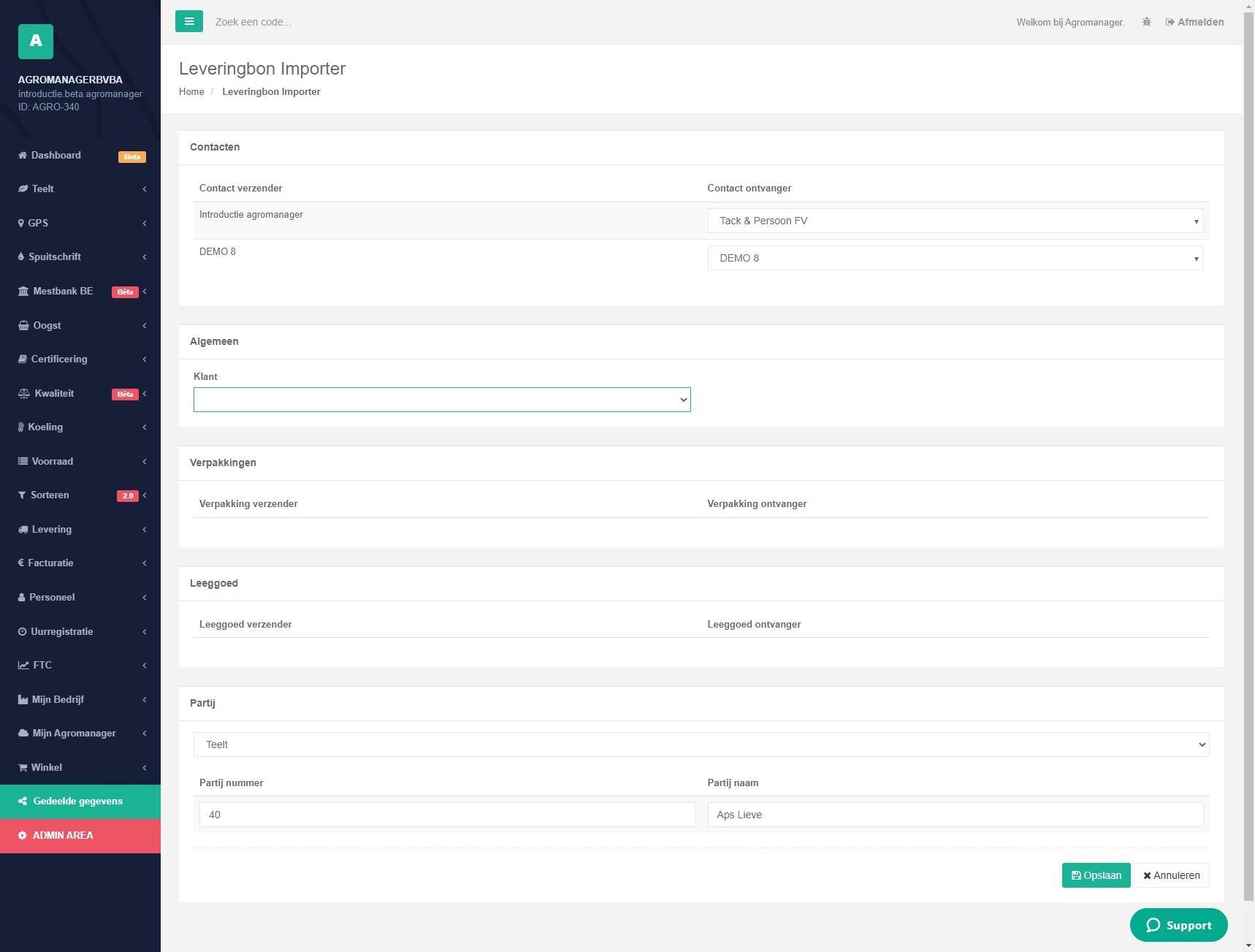 Hoe verstuur ik mijn data via Agromanager – Agromanager