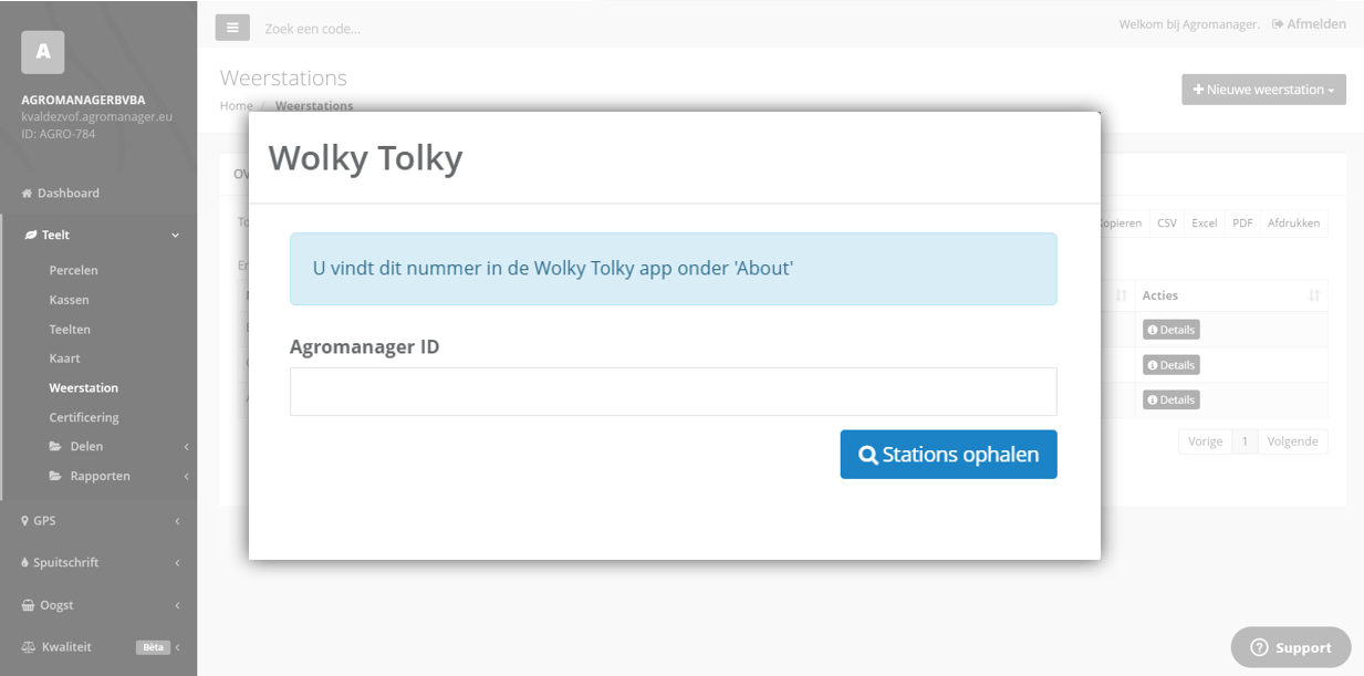 Hoe koppel ik een Wolky Tolky aan mijn Agromanager? – Agromanager