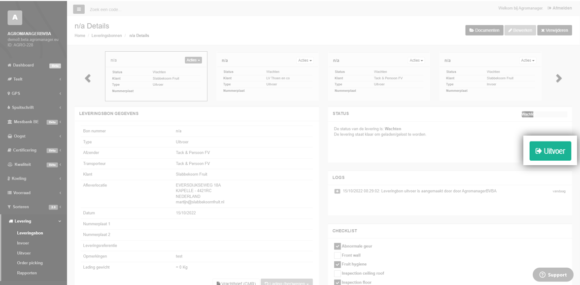 Hoe maak ik een uitvoerbon? – Agromanager